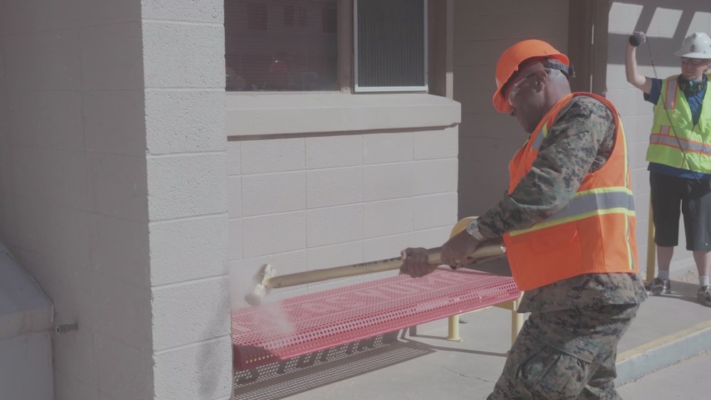 DVIDS - Video - Brig. Gen. Brown Takes a Sledge Hammer to an Old Marine ...