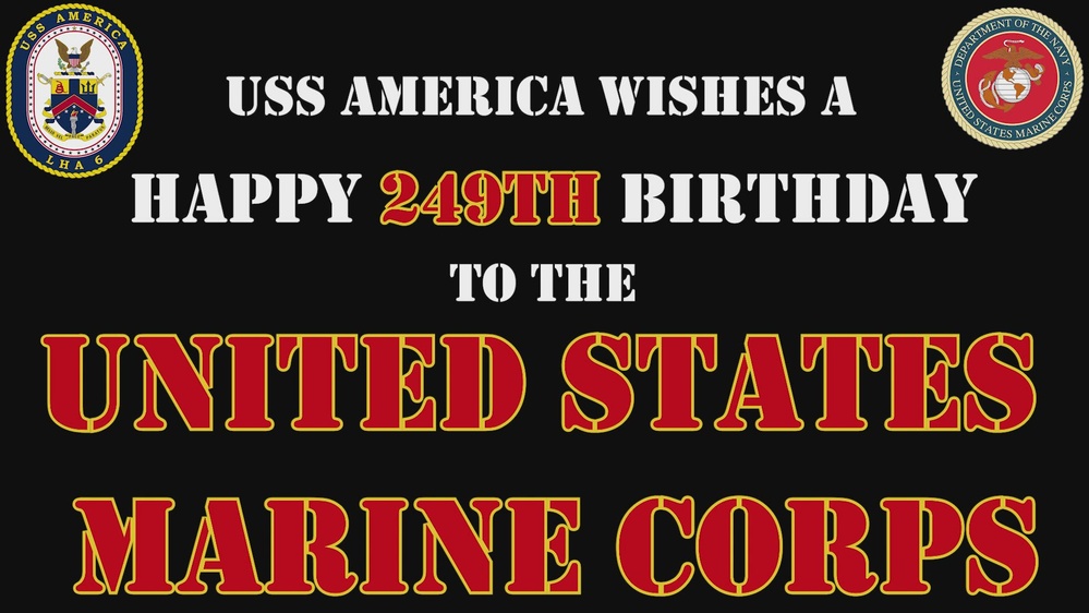 DVIDS - Video - USS America Celebrates 249th Marine Coprs Birthday