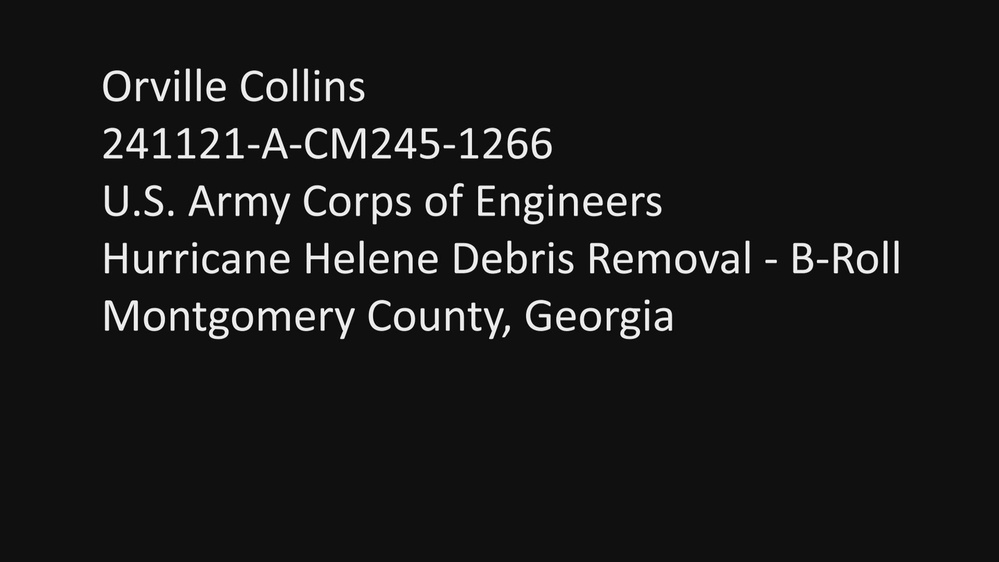 DVIDS - Video - Hurricane Helene Relief: USACE Leads Debris Removal ...