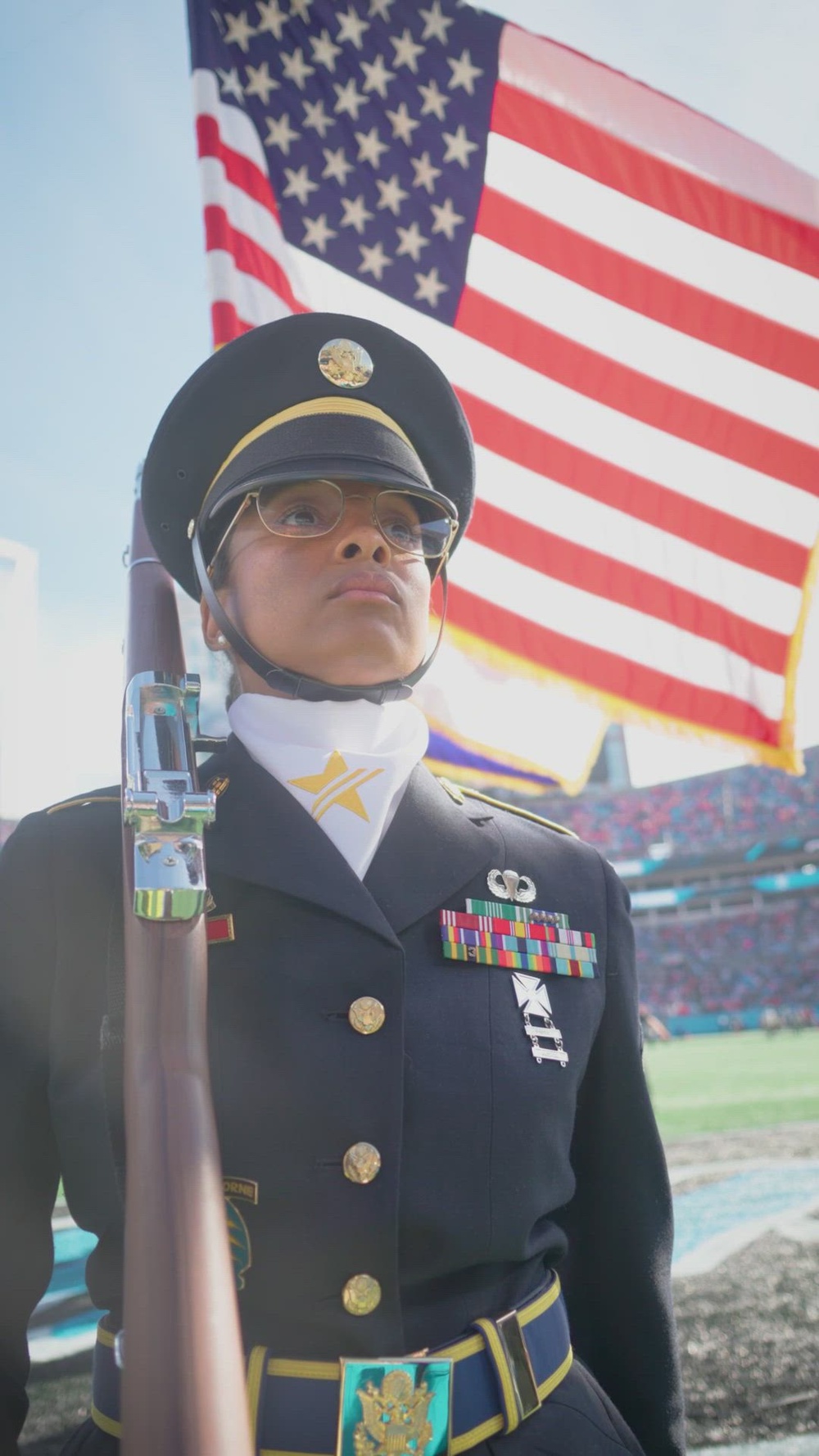 DVIDS - Video - USARC Honor Guard represents during NFL Salute to ...