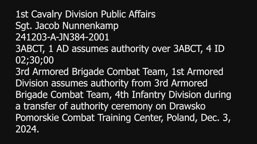 DVIDS - Video - The 1st Armored Division’s Bulldog Brigade Assumes ...