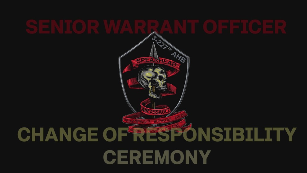 DVIDS - Video - 3-227th AHB Senior Warrant Officer Change of ...