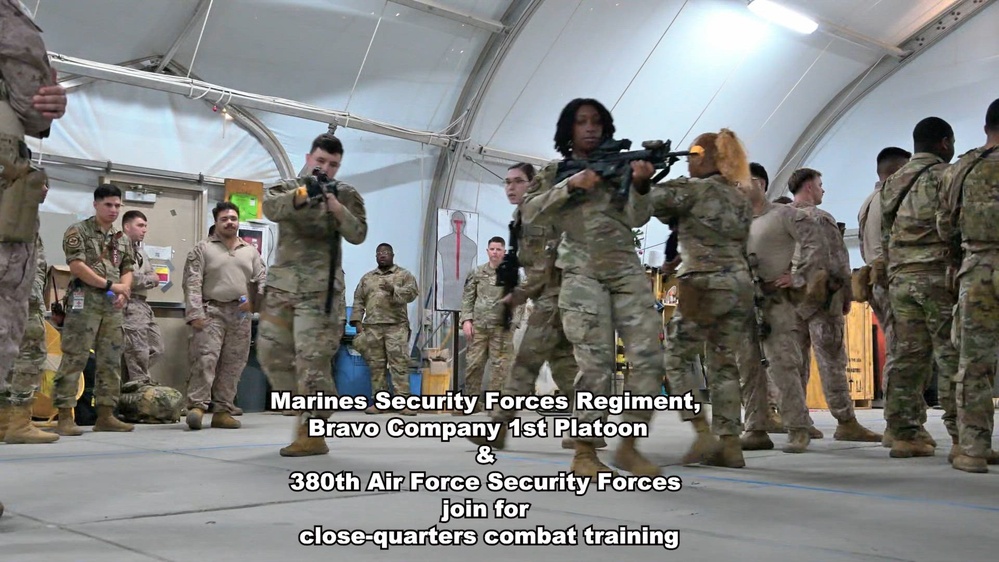 DVIDS - Video - 1st Platon Marines and 380th ESFS CQC training