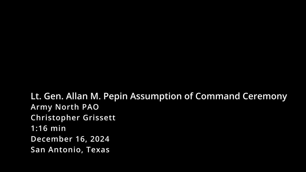 DVIDS - Video - Lt. Gen. Allan M. Pepin Assumption of Command