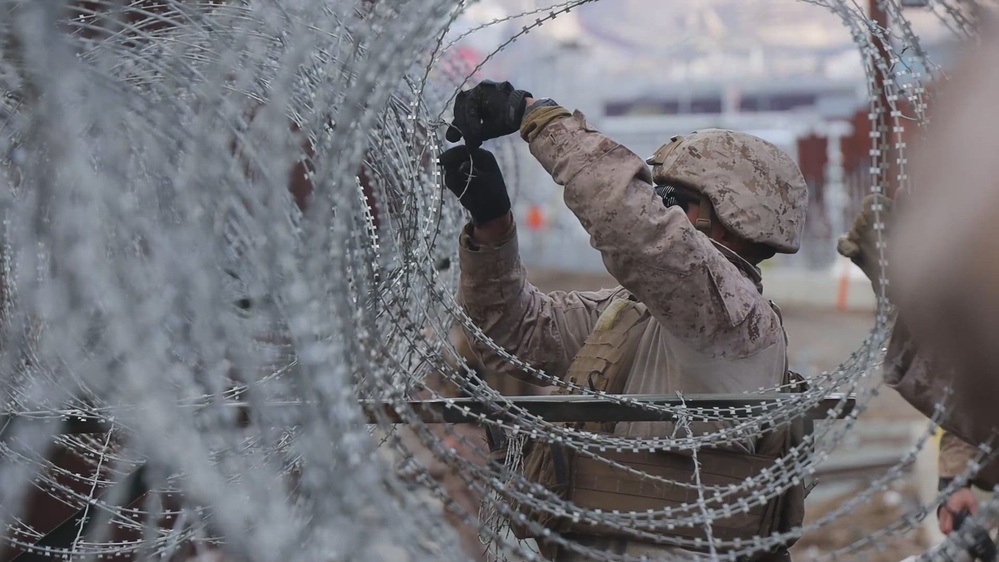DVIDS - Video - U.S. Marines reinforce southern border barrier to ...