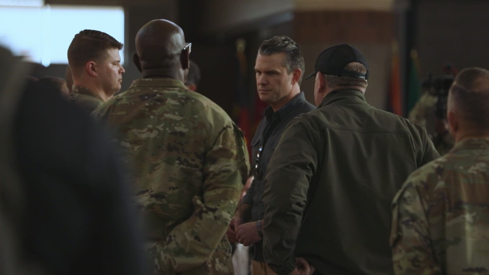 DVIDS - Video - Secretary of Defense visits troops supporting border ...