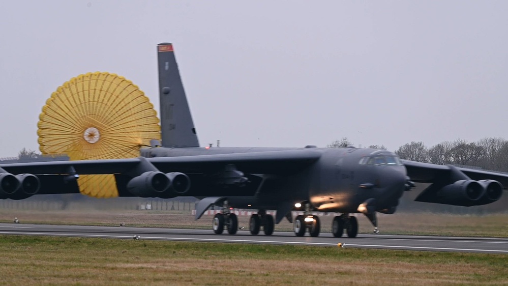 DVIDS - Video - B-52H Stratofortress arrives at RAF Fairford for BTF 25-2