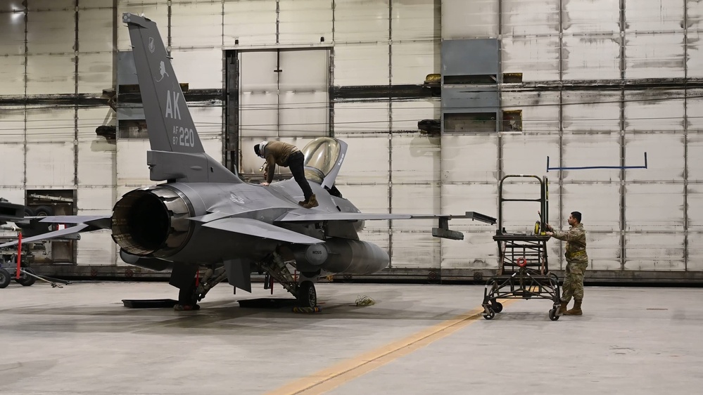 DVIDS - Video - 18th FIS's F-16s soar during Operation NOBLE DEFENDER