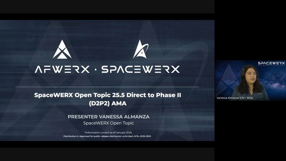 DVIDS - Video - SpaceWERX Open Topic AMA - 28 Jan 2025