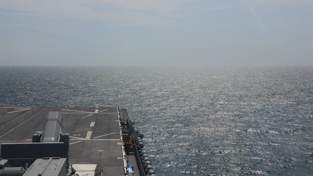 DVIDS - Video - USS Iwo Jima Launches a Rolling Airframe Missile