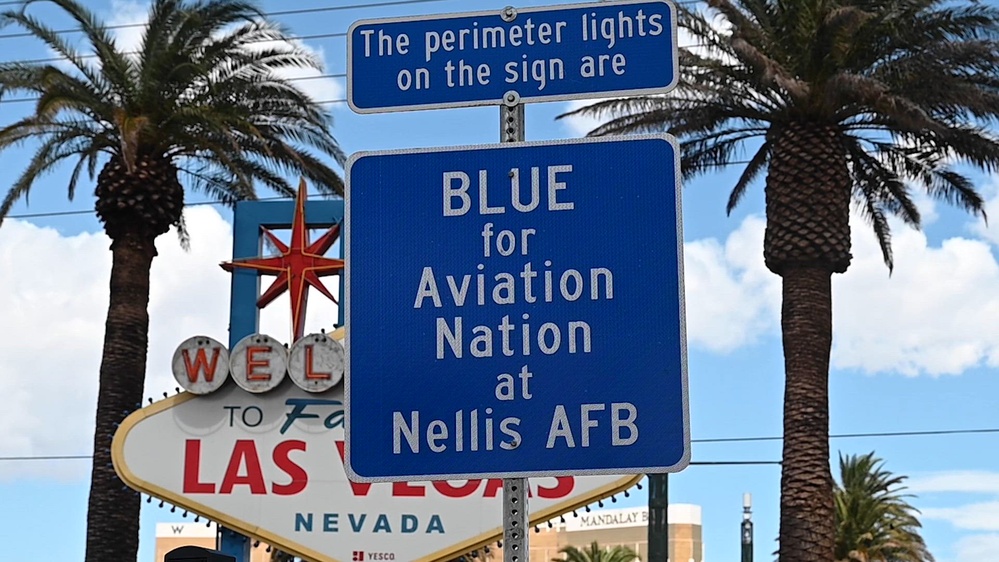 DVIDS - Video - Aviation Nation Vegas Sign Lighting B-Roll