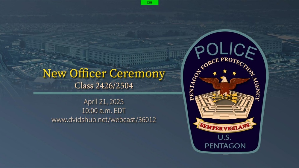 DVIDS - Video - Pentagon Force Protection Agency New Officer Ceremony