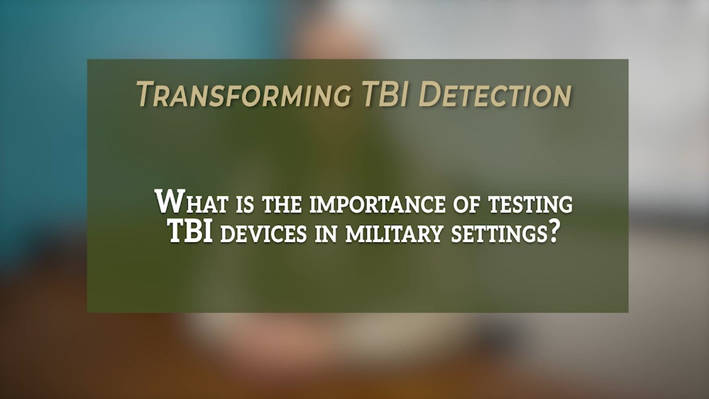 DVIDS - Video - What is the Importance of Testing TBI Devices in ...