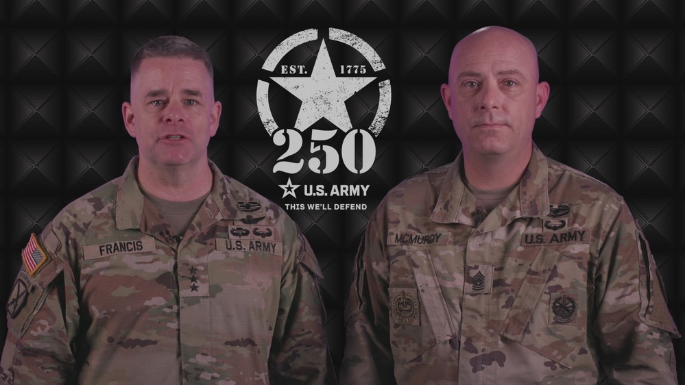 DVIDS - Video - JBLE Leadership talk about the Army's 250th Birthday ...