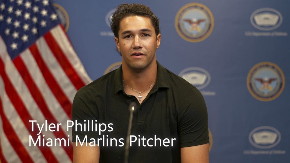 DVIDS - Video - Miami Marlin Pitcher Tyler Philips military family ties