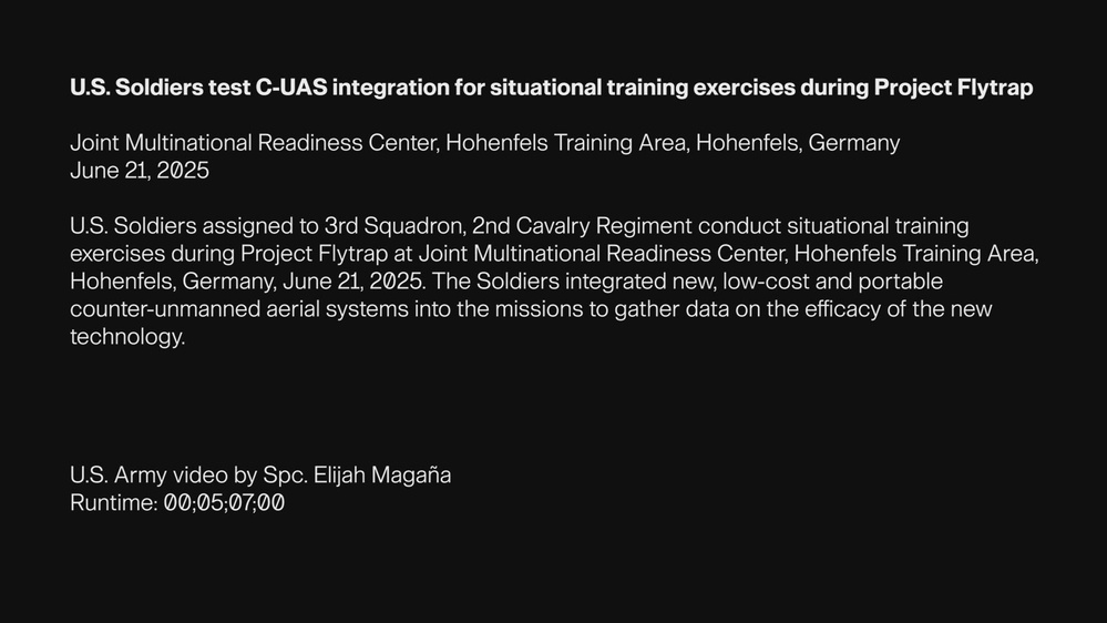 DVIDS - Video - U.S. Soldiers test C-UAS integration for situational ...