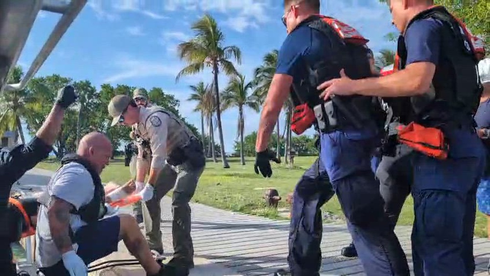 DVIDS - Video - Coast Guard Rescues Man Struck by Boat Propeller Near ...