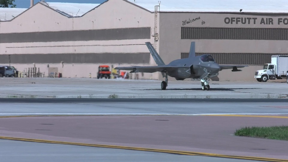 DVIDS - Video - Marine F-35s visit Offutt AFB