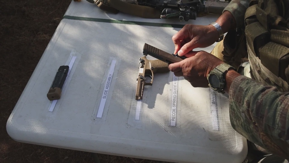DVIDS - Video - B-Roll: Soldier practices on the M17 pistol lane