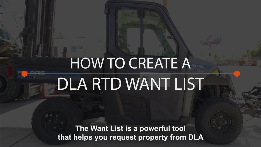 DVIDS - Video - DLA - Disposition Services, Creating a DLA RTD Want List