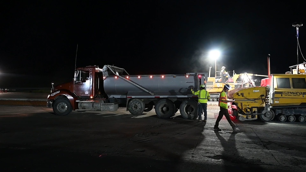 DVIDS - Video - Contractors pour concrete on the runway at Ellsworth ...