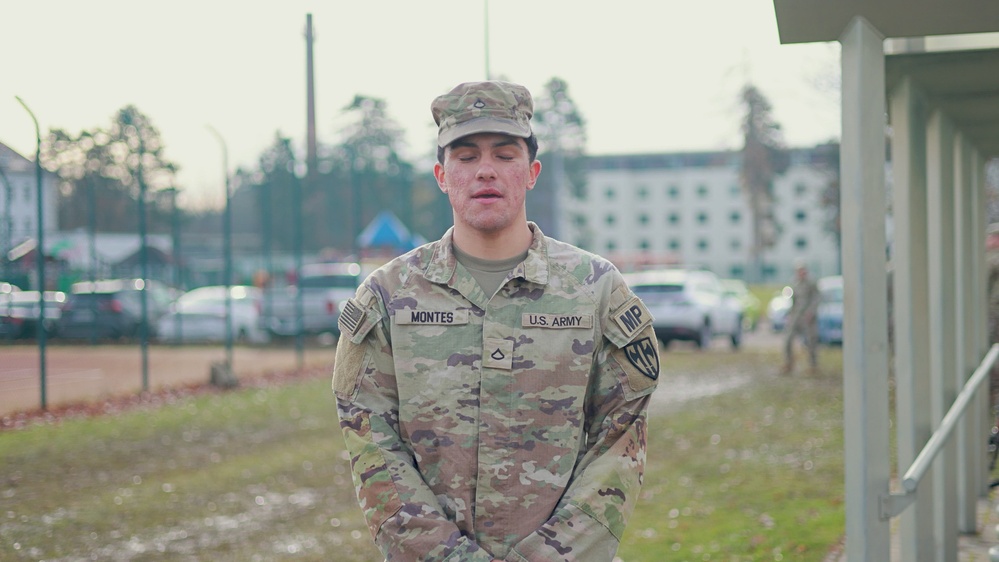 DVIDS - Video - Pfc. Jordan Montes Holiday Greeting