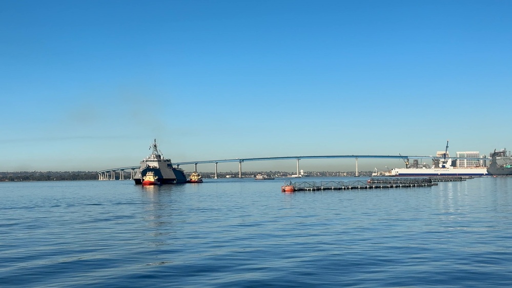 DVIDS - Video - USS Pierre (LCS 38) Arrives at Homeport for the First Time