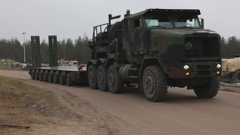 DVIDS - Video - 3-87DSSB Transports vehicles during Camp Herkus expansion