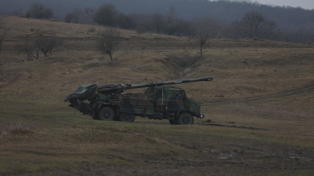 DVIDS - Video - Dynamic Front 26: French CAESAR Howitzer Live Fire (B-Roll)