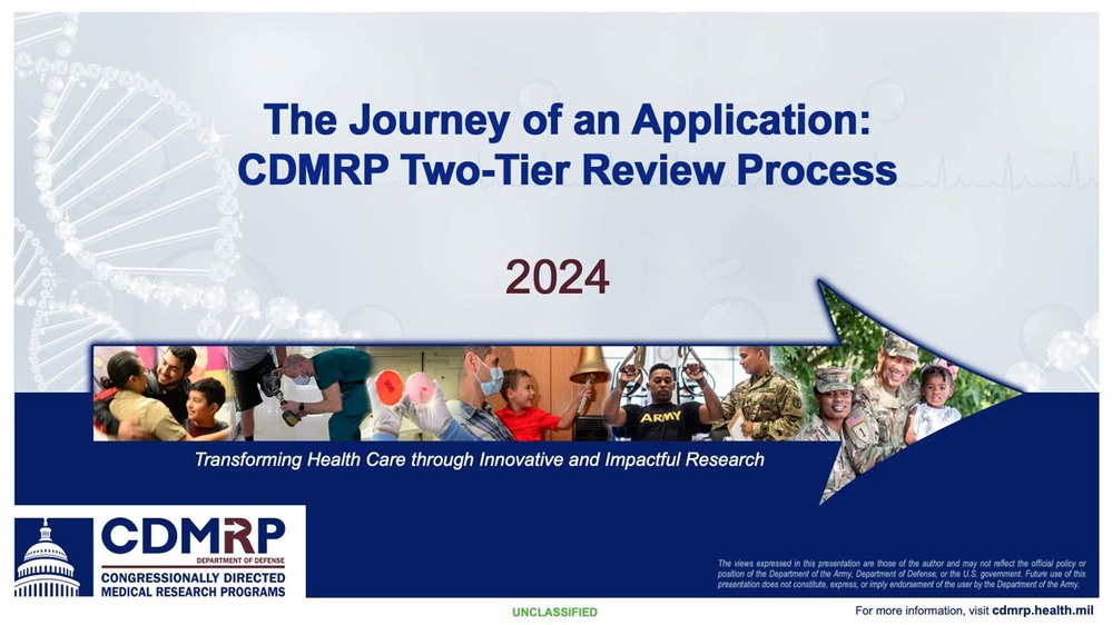 DVIDS - Video - Journey of an Application: CDMRP Two-Tier Review Process