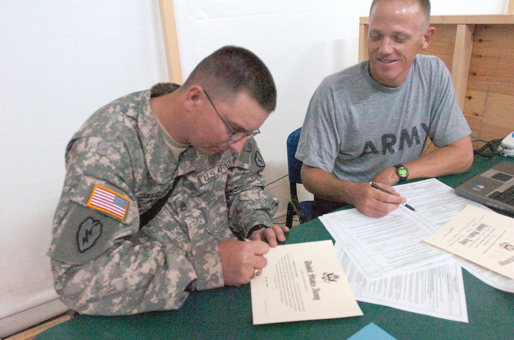 DVIDS - News - Soldiers reenlisting in theater to earn tax free bonuses