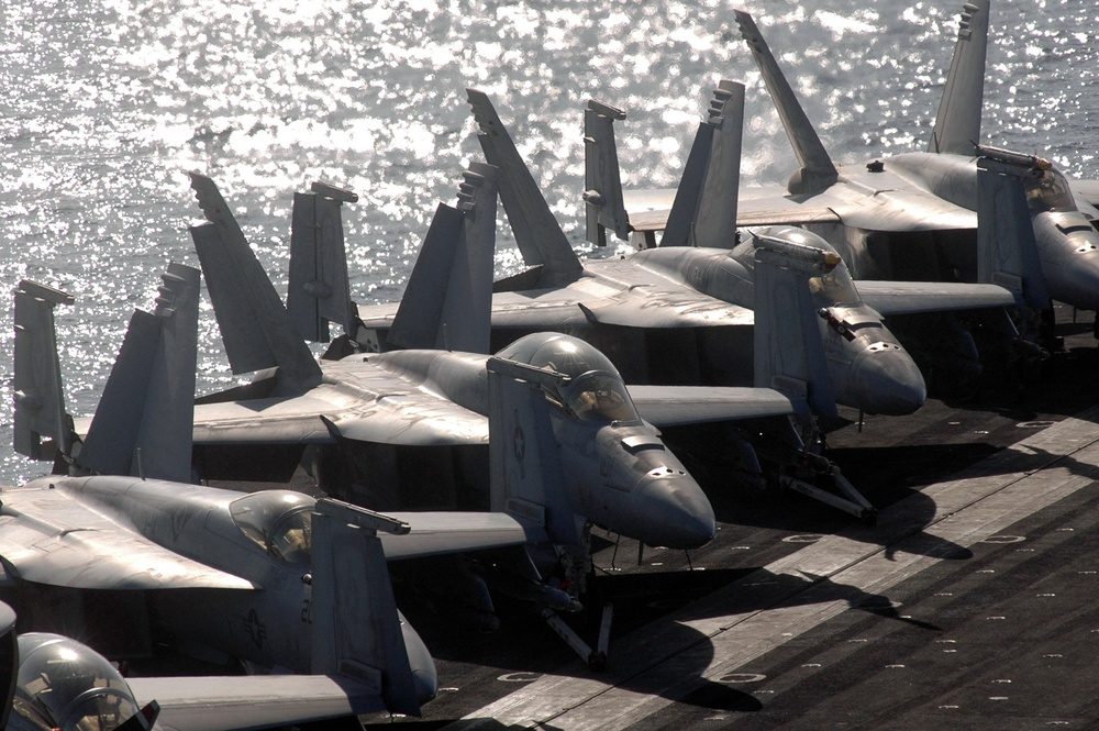 DVIDS - Images - Aircraft line the deck of USS Nimitz