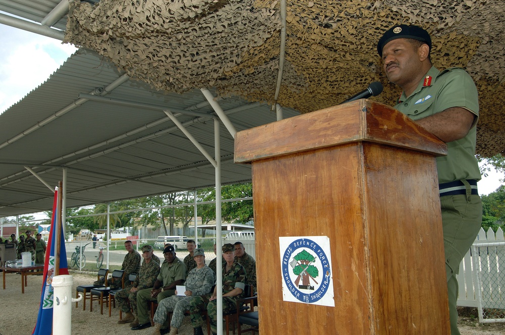 DVIDS - Images - commander of the Belize Defense Force gives speech