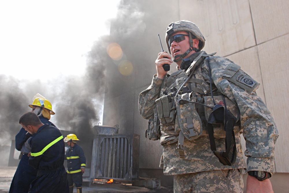 DVIDS - News - Saving the day: Iraqi firefighters, paratroopers work ...