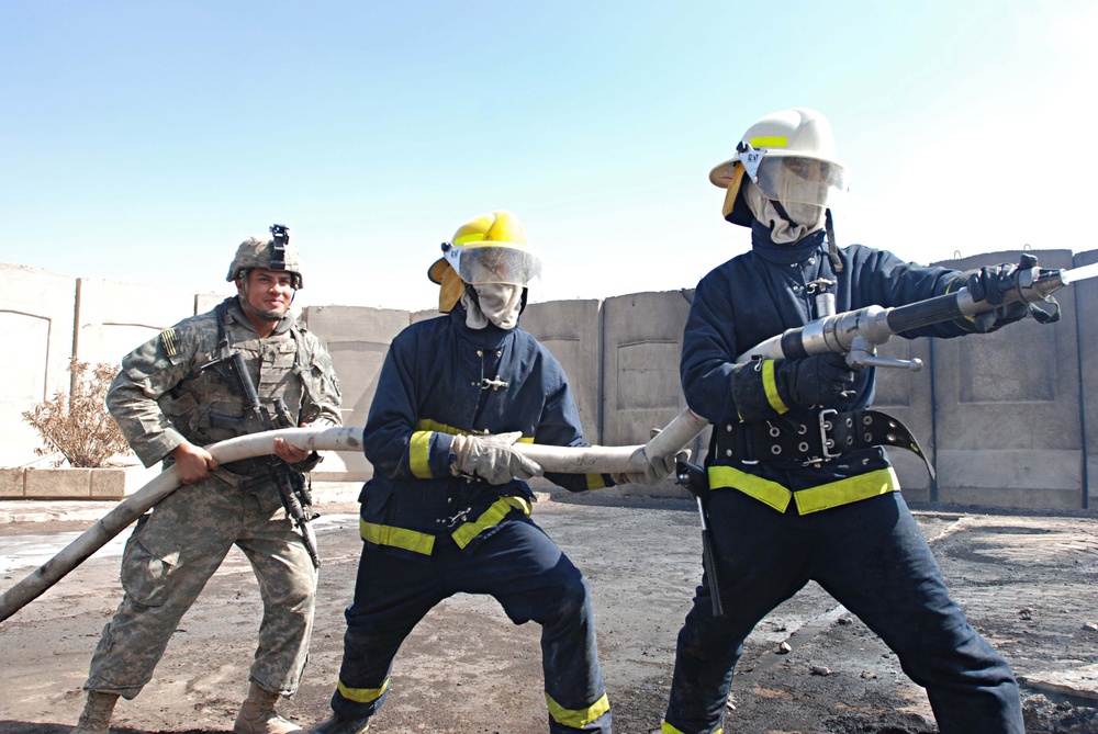 DVIDS - News - Saving the day: Iraqi firefighters, paratroopers work ...