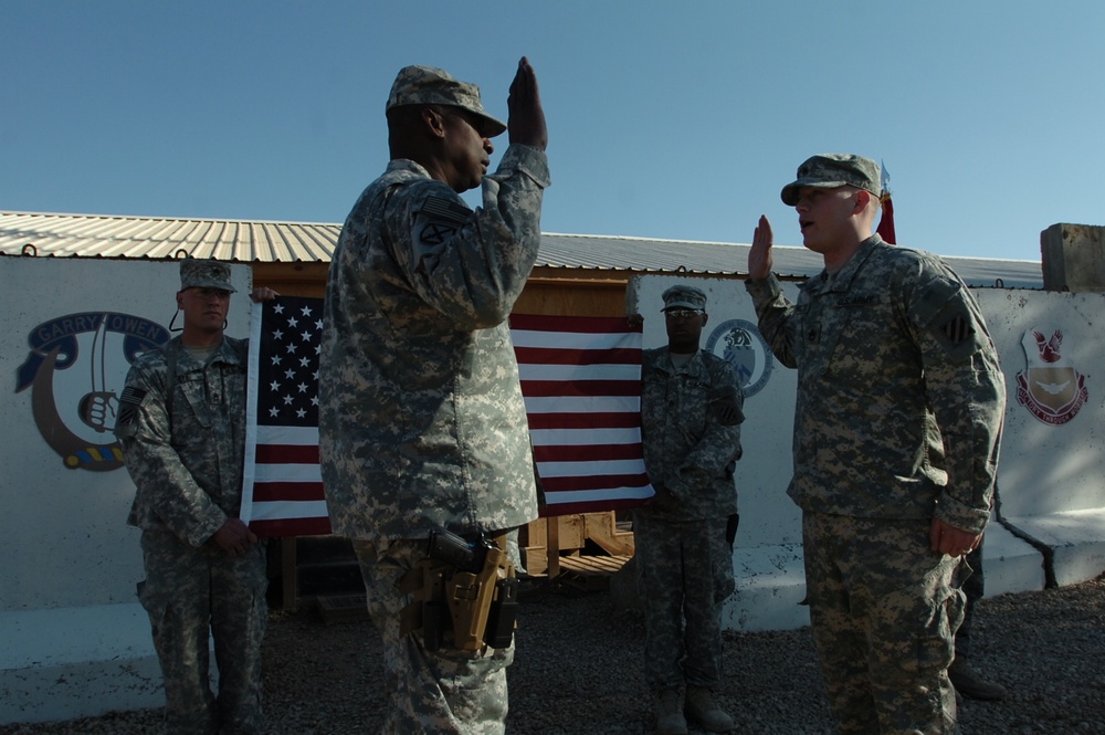 DVIDS - Images - 18th Airborne Corp Commander re-enlists Soldier at FOB ...
