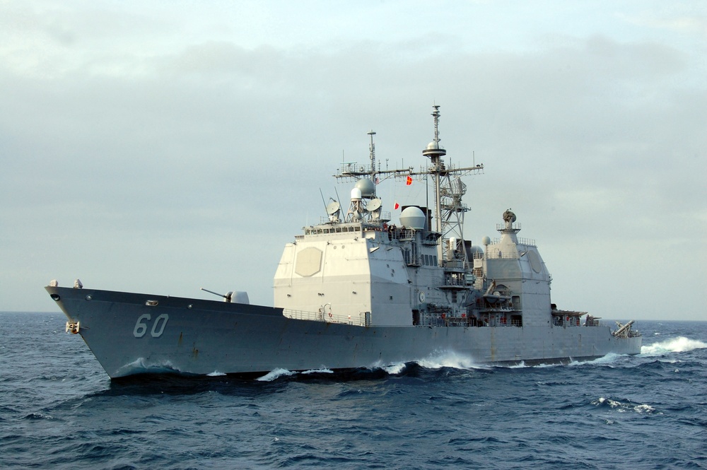 DVIDS - Images - USS Normandy works with British navy [Image 1 of 2]