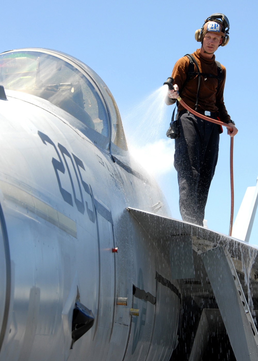 DVIDS - Images - Washing down a Super Hornet