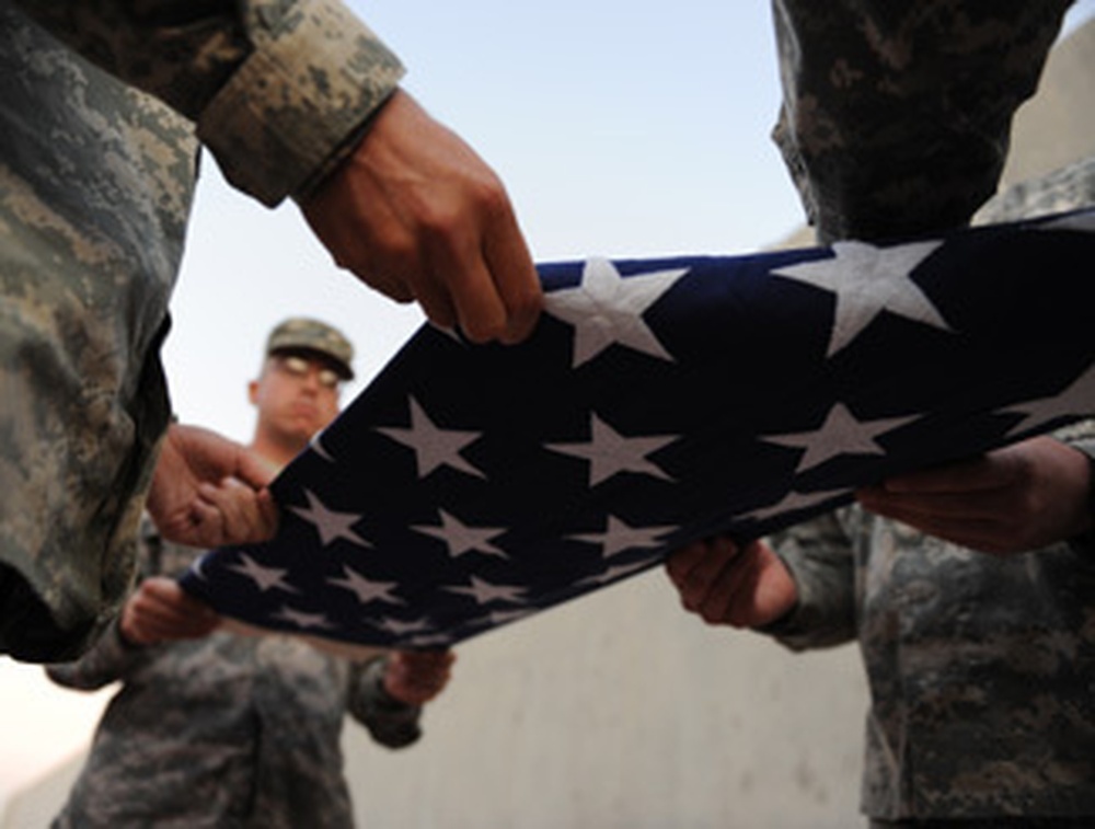DVIDS - News - Ohio troops honor American flag while deployed overseas