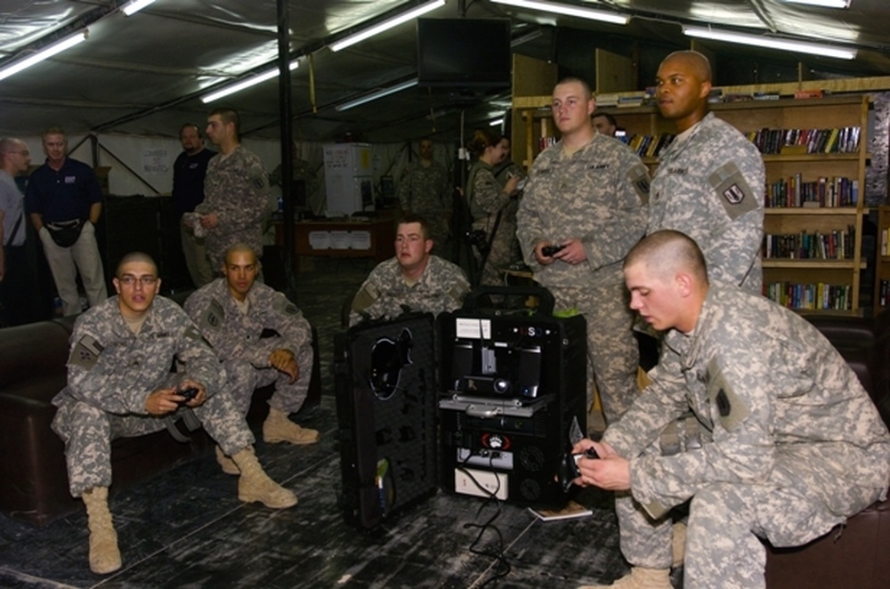DVIDS - News - Combat Outpost Shocker receives new entertainment system