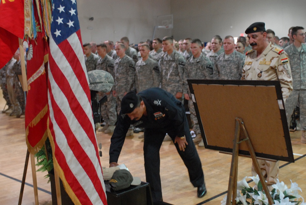 DVIDS - News - FOB Warrior holds memorial in honor of fallen Soldier