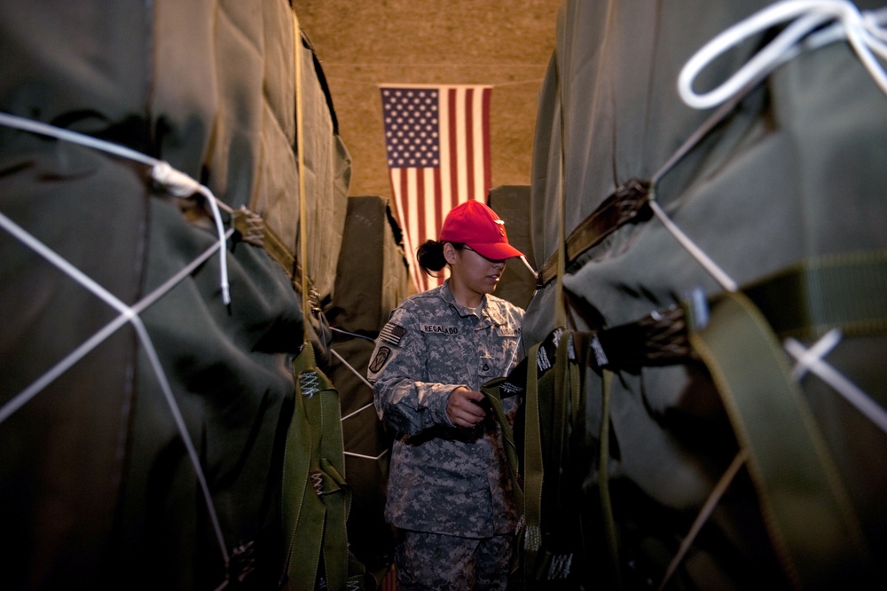 DVIDS - News - Army riggers pack mission sustaining materials for air ...