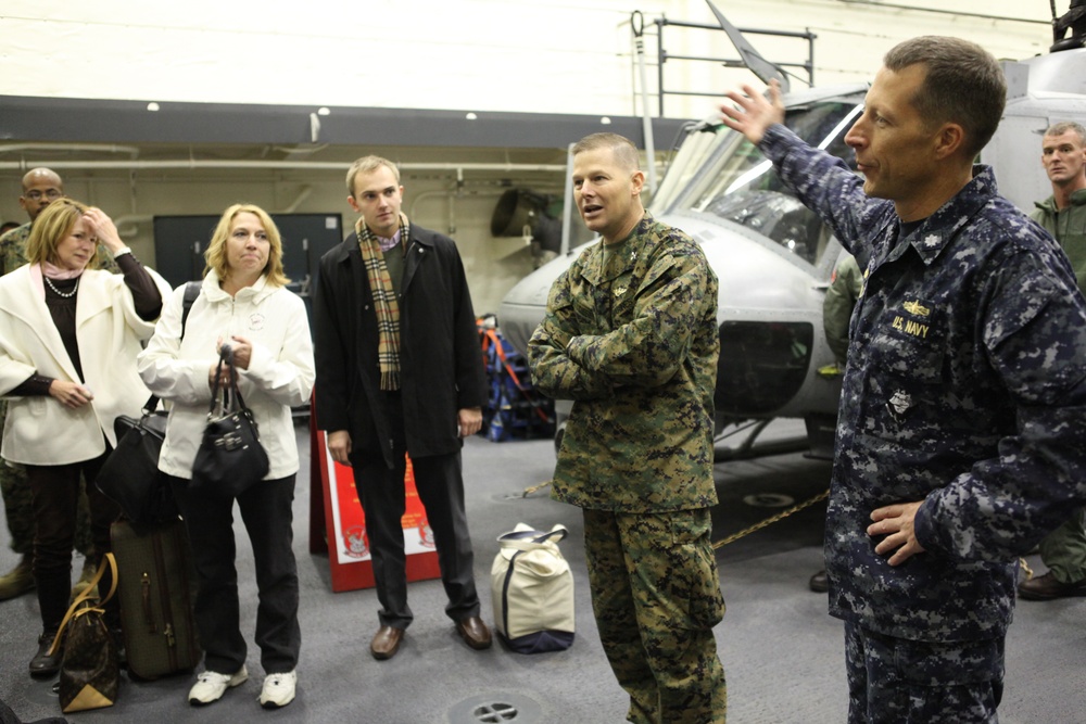 DVIDS - News - Guests learn from Marines while touring USS New York