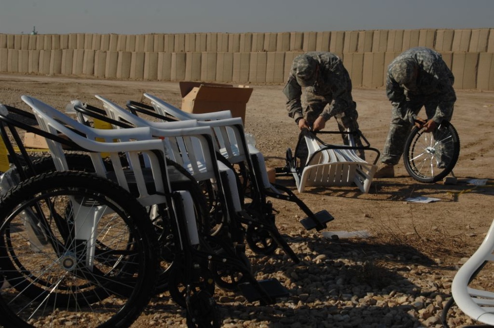 DVIDS - News - 1-10 Field Artillery Soldiers build wheelchairs