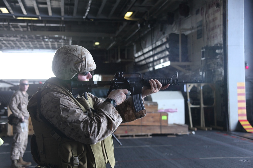 DVIDS - Images - Small Arms Shoot aboard USS Nassau [Image 3 of 12]