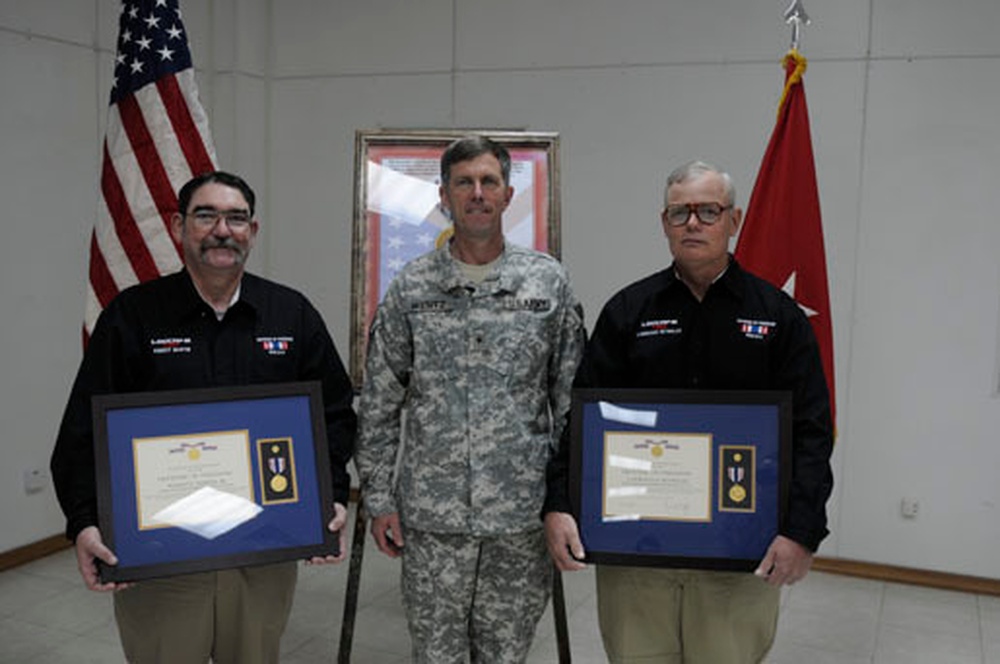 DVIDS - News - Civilian contractors receive Defense of Freedom Medal