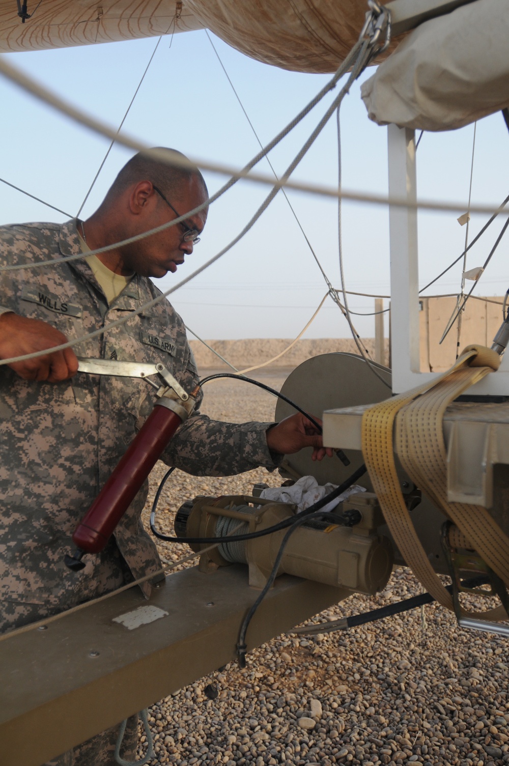 DVIDS - News - 278th ACR uses blimp to help with base defense