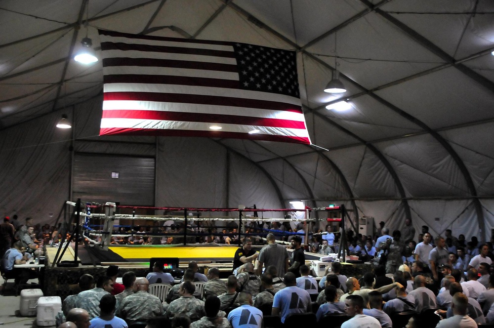 DVIDS - News - Fists fly during COB Adder Fight Night