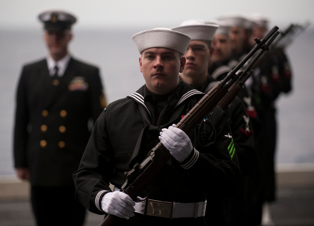 DVIDS - Images - Sailors perform burial-at-sea ceremony [Image 3 of 4]