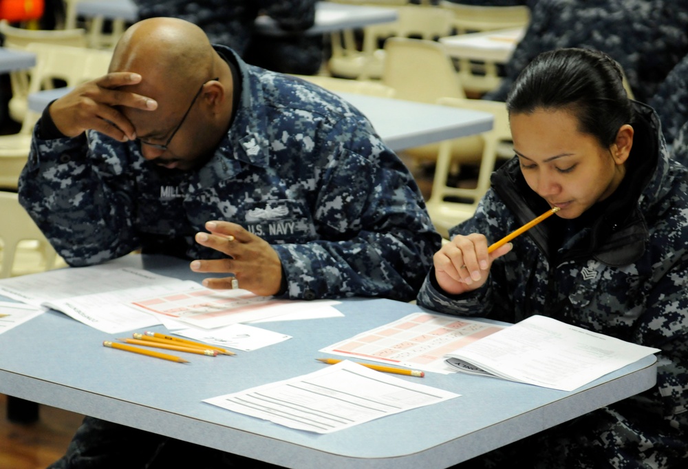 DVIDS - Images - Chief Petty Officer Advancement Exam Aboard USS Blue ...
